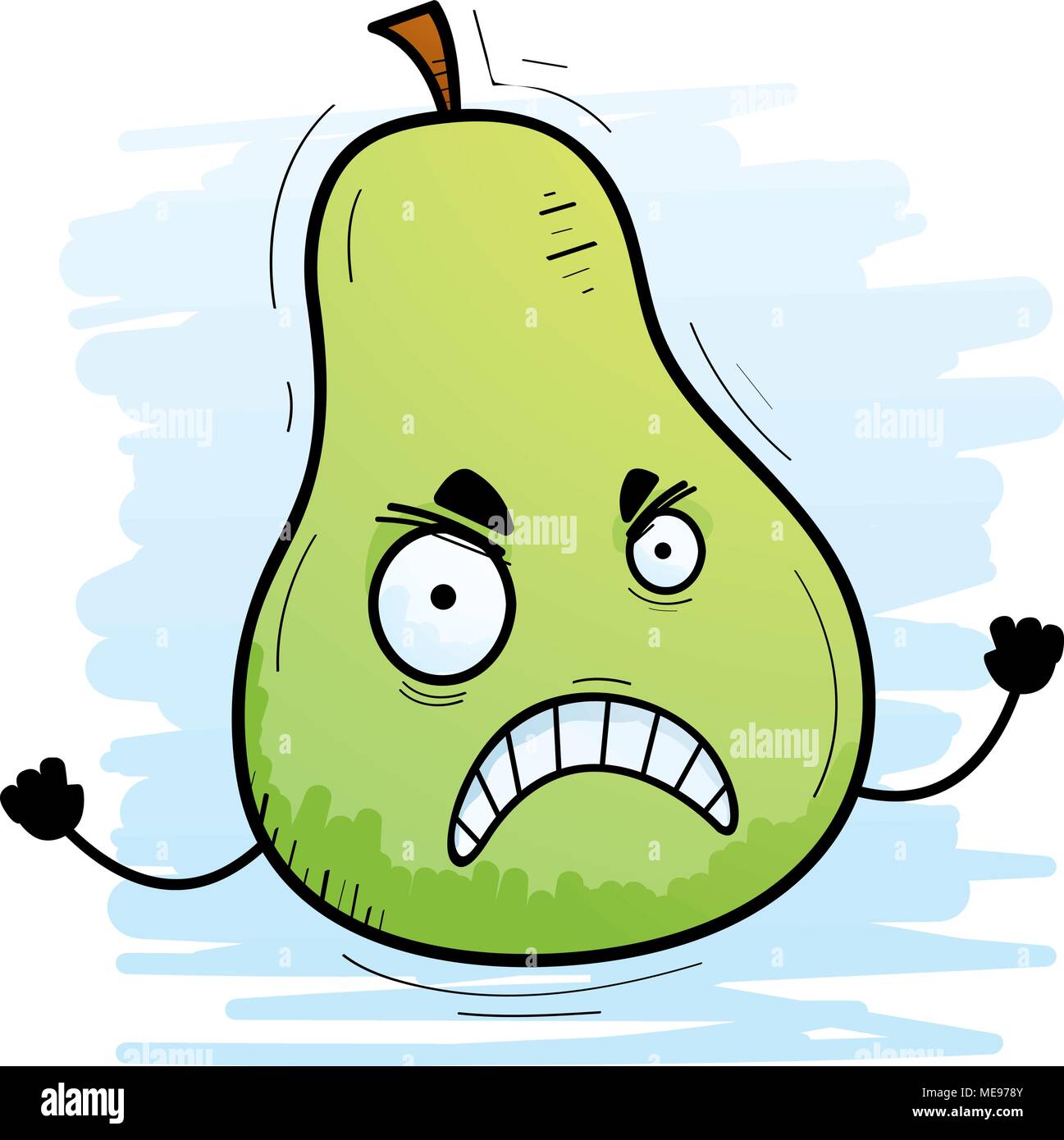 A cartoon illustration of a pear looking angry Stock Vector Image & Art ...