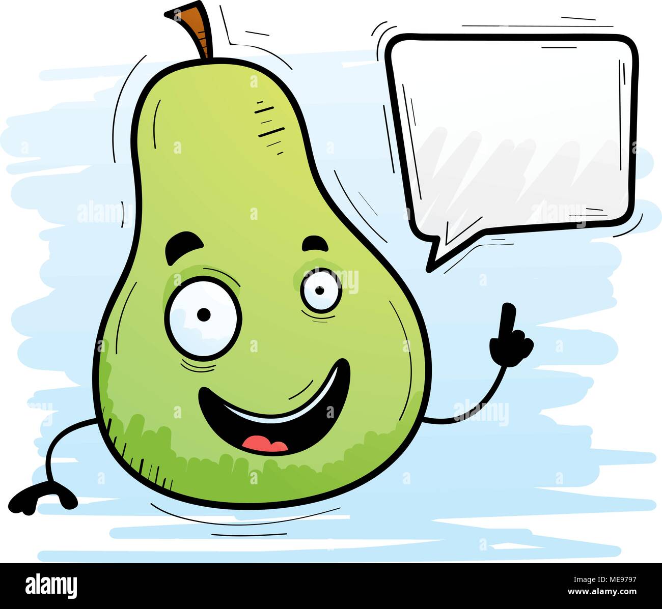 A cartoon illustration of a pear talking Stock Vector Image & Art - Alamy