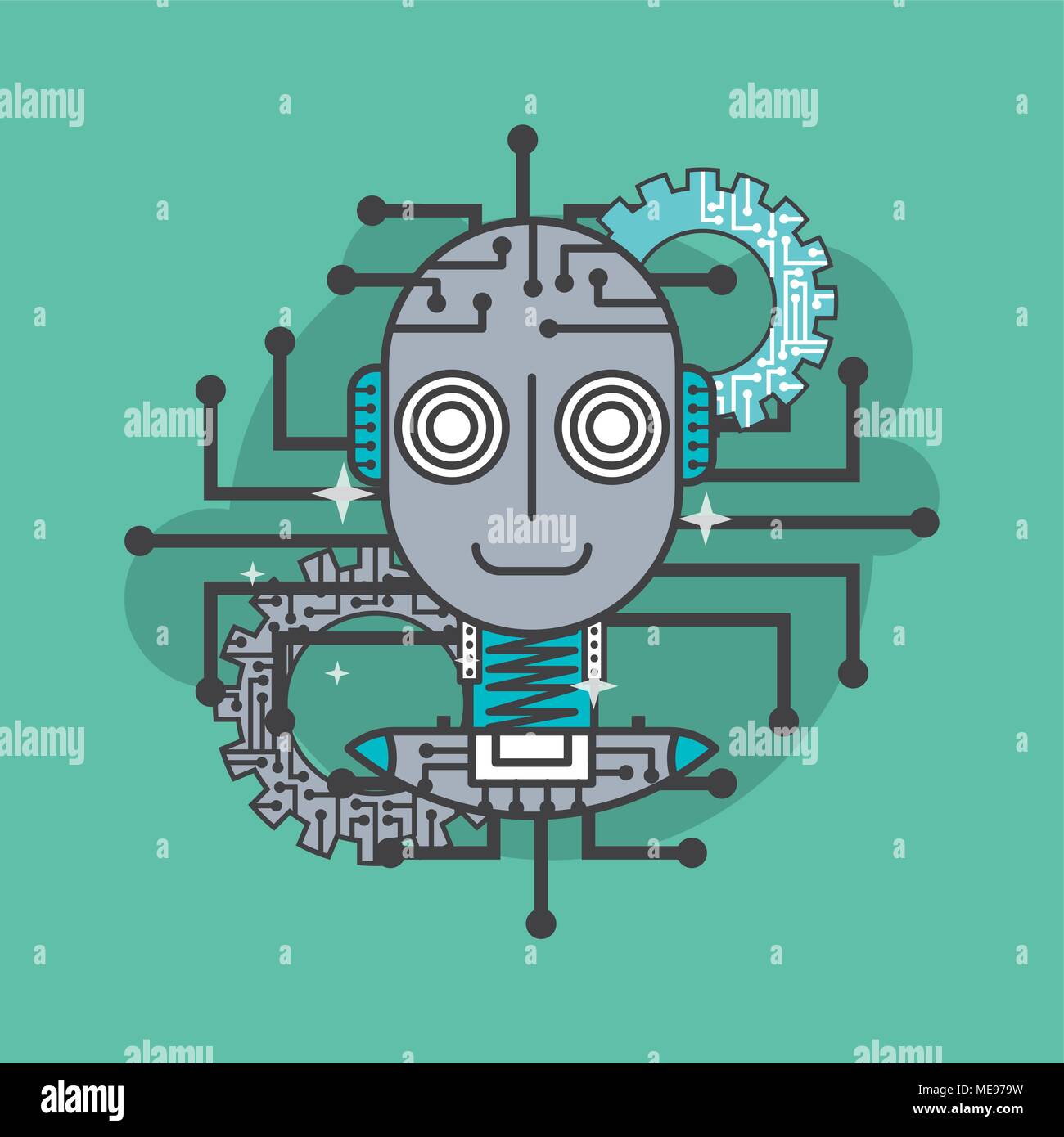 Digital information mechanical arm Stock Vector Images - Alamy