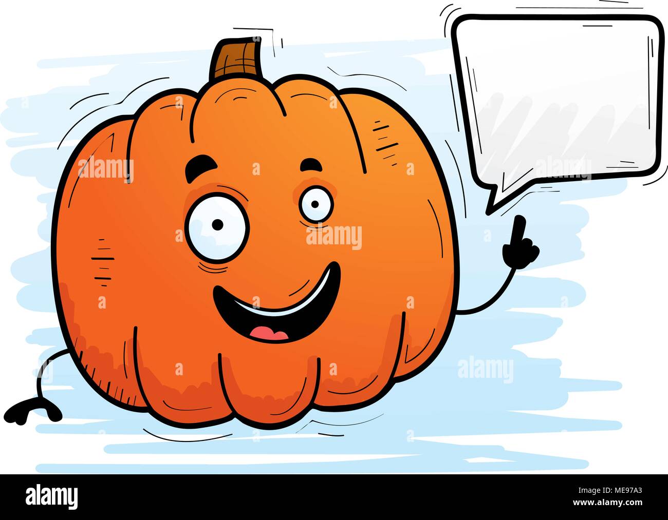 A cartoon illustration of a pumpkin talking Stock Vector Image & Art ...