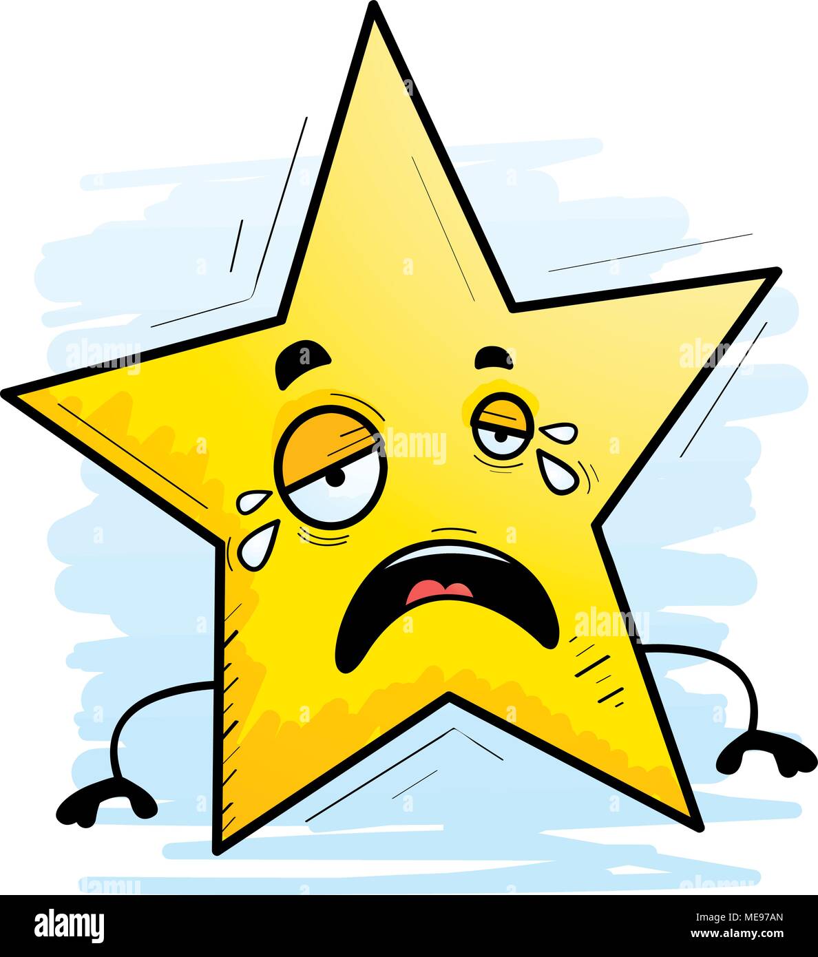 A cartoon illustration of a star crying Stock Vector Image & Art - Alamy