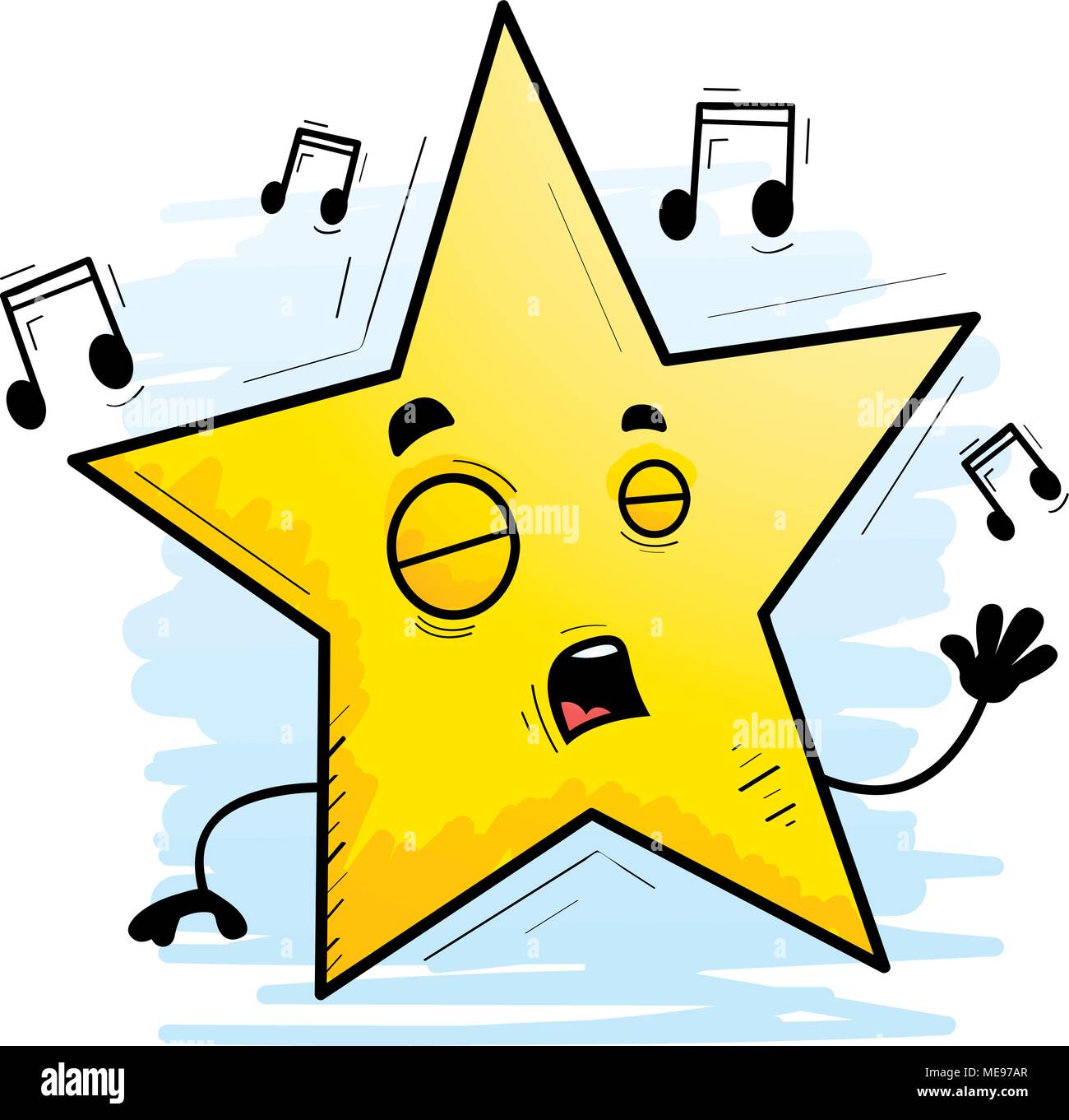 A cartoon illustration of a star singing Stock Vector Image & Art - Alamy
