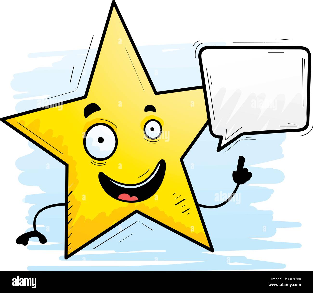 A cartoon illustration of a star talking Stock Vector Image & Art - Alamy