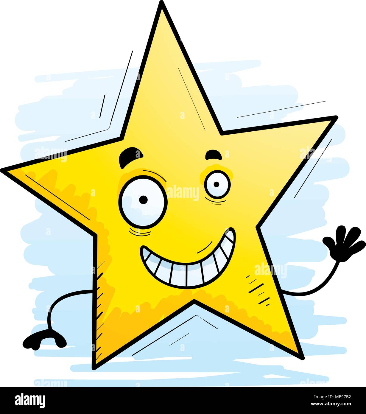 A cartoon illustration of a star waving Stock Vector Image & Art - Alamy