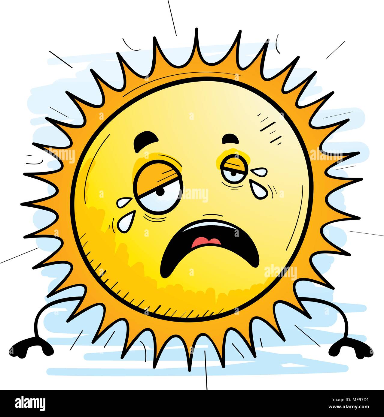 A cartoon illustration of the sun crying Stock Vector Image & Art - Alamy