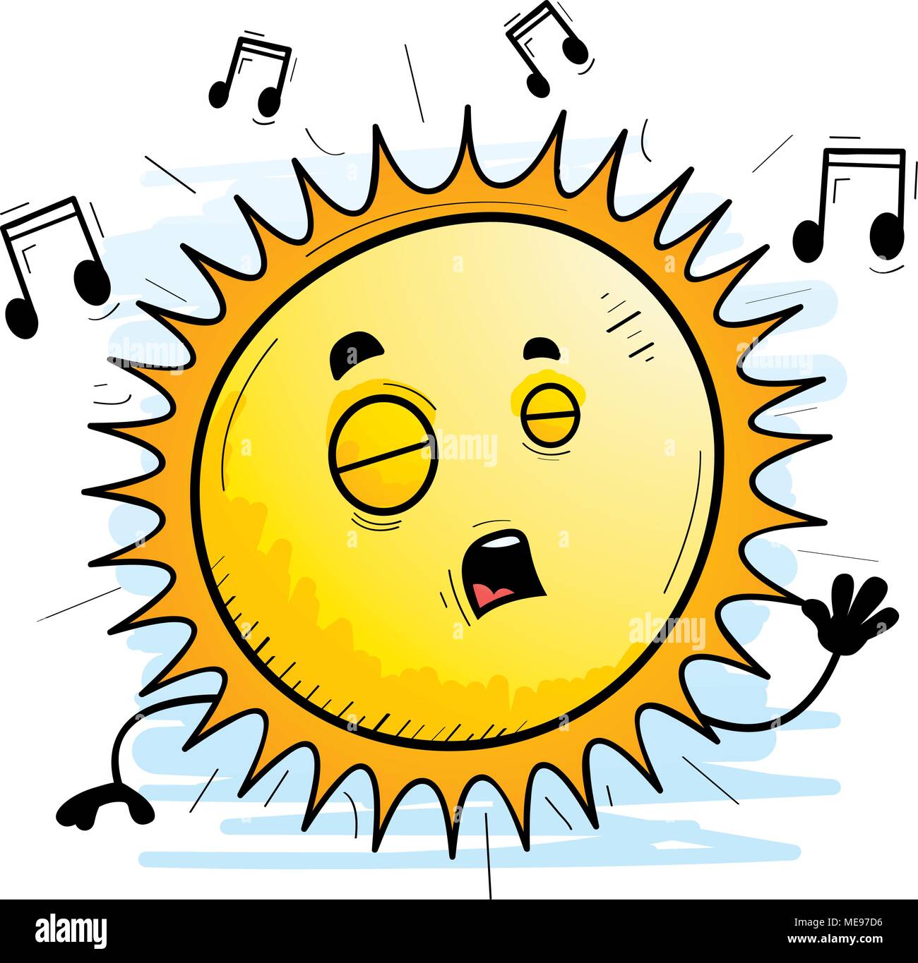 A cartoon illustration of the sun singing Stock Vector Image & Art - Alamy