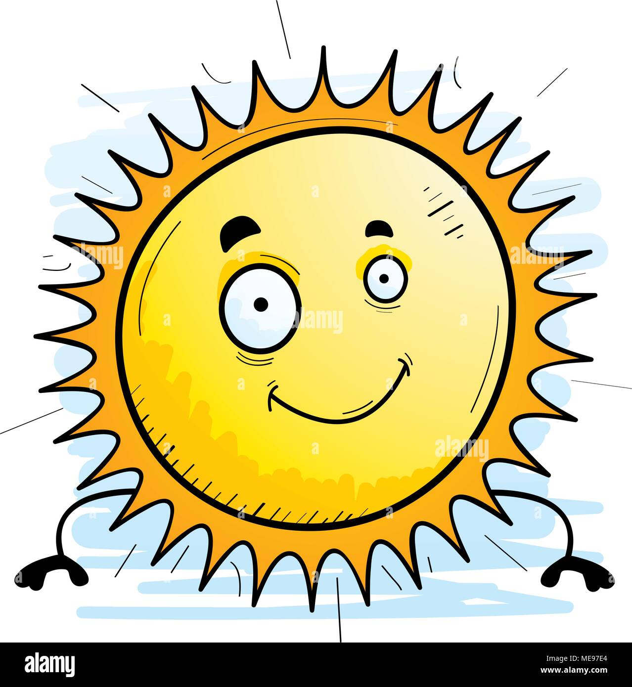 A cartoon illustration of the sun smiling Stock Vector Image & Art - Alamy