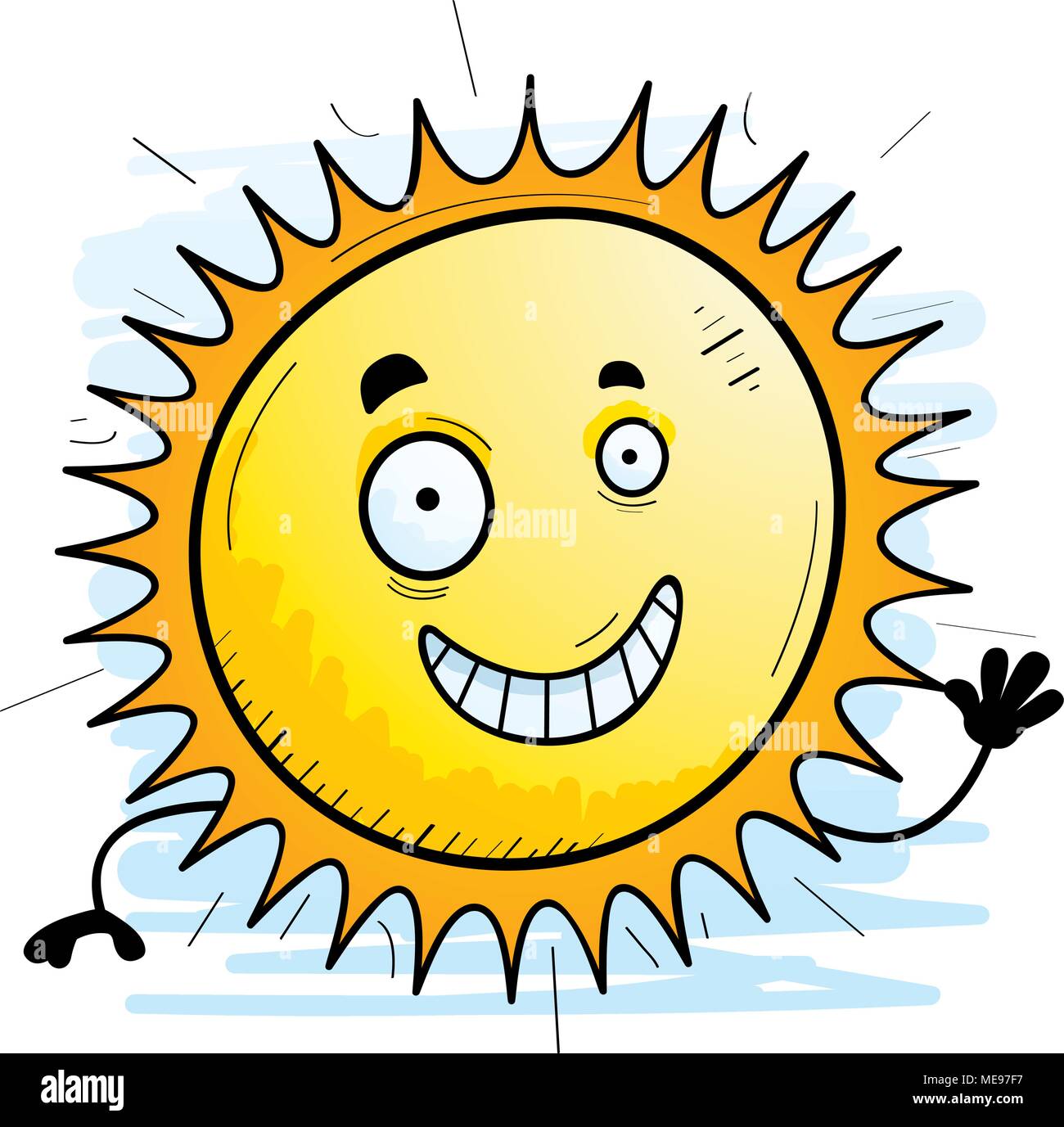 A cartoon illustration of the sun waving Stock Vector Image & Art - Alamy