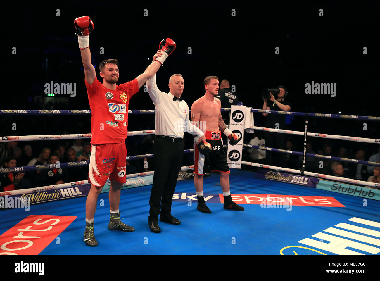 Anthony Fowler celebrates winning the Super-Welterweight Contest at the ...