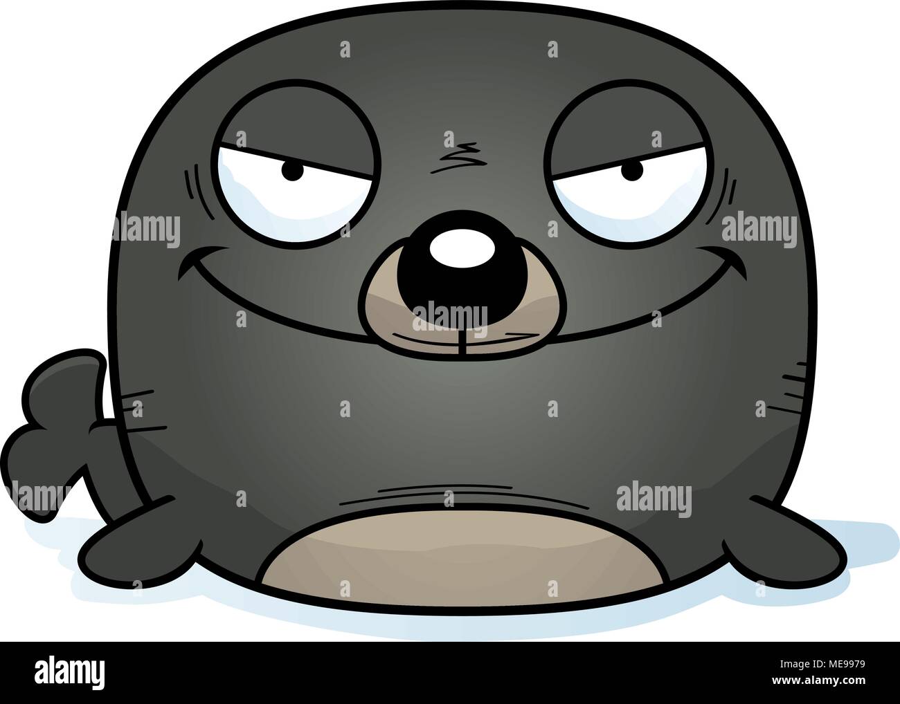 A cartoon illustration of an evil looking seal Stock Vector Image & Art ...