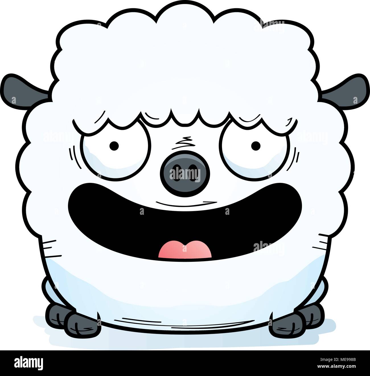 A cartoon illustration of a lamb smiling Stock Vector Image & Art - Alamy