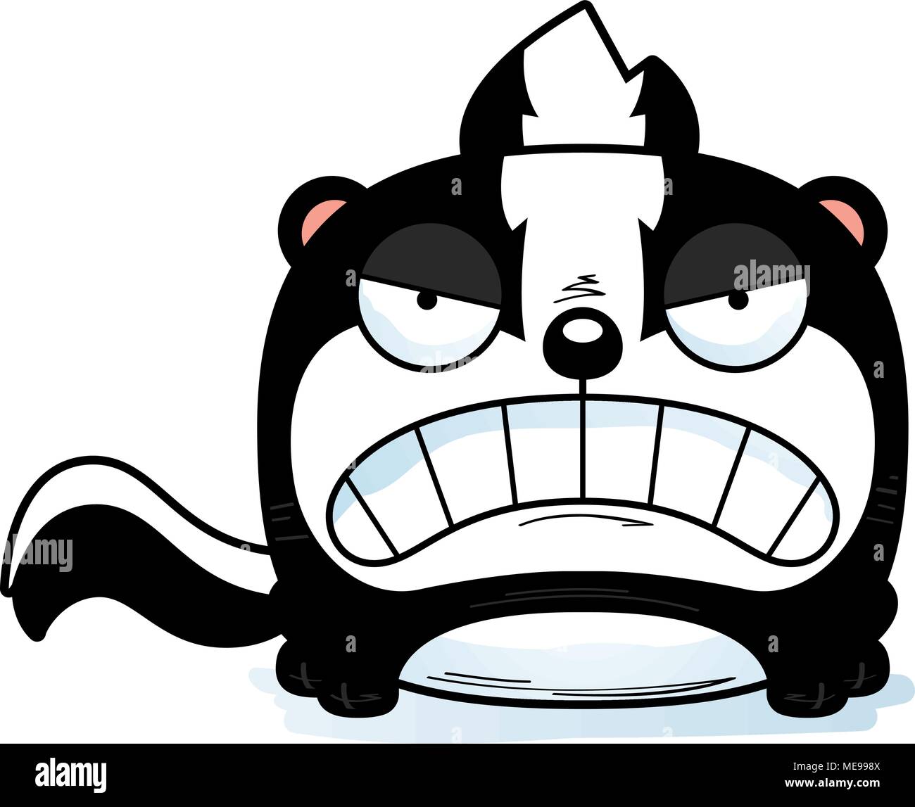 A cartoon illustration of a skunk with an angry expression Stock Vector ...