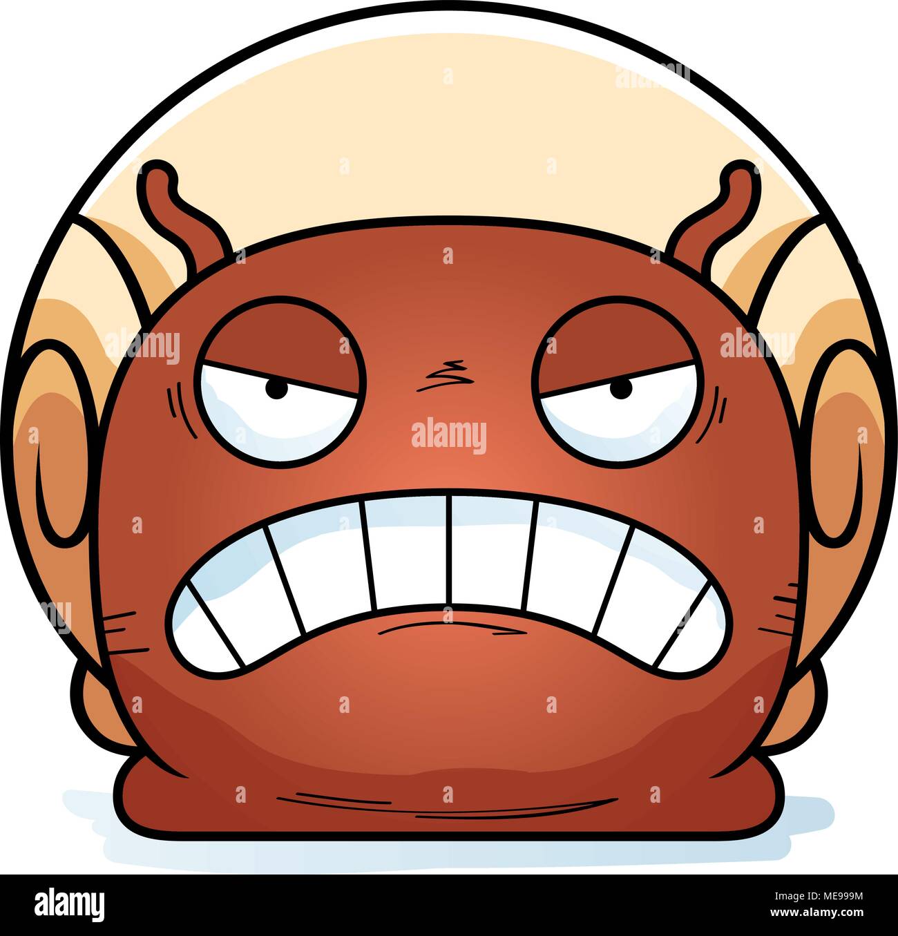A cartoon illustration of a snail looking angry Stock Vector Image ...