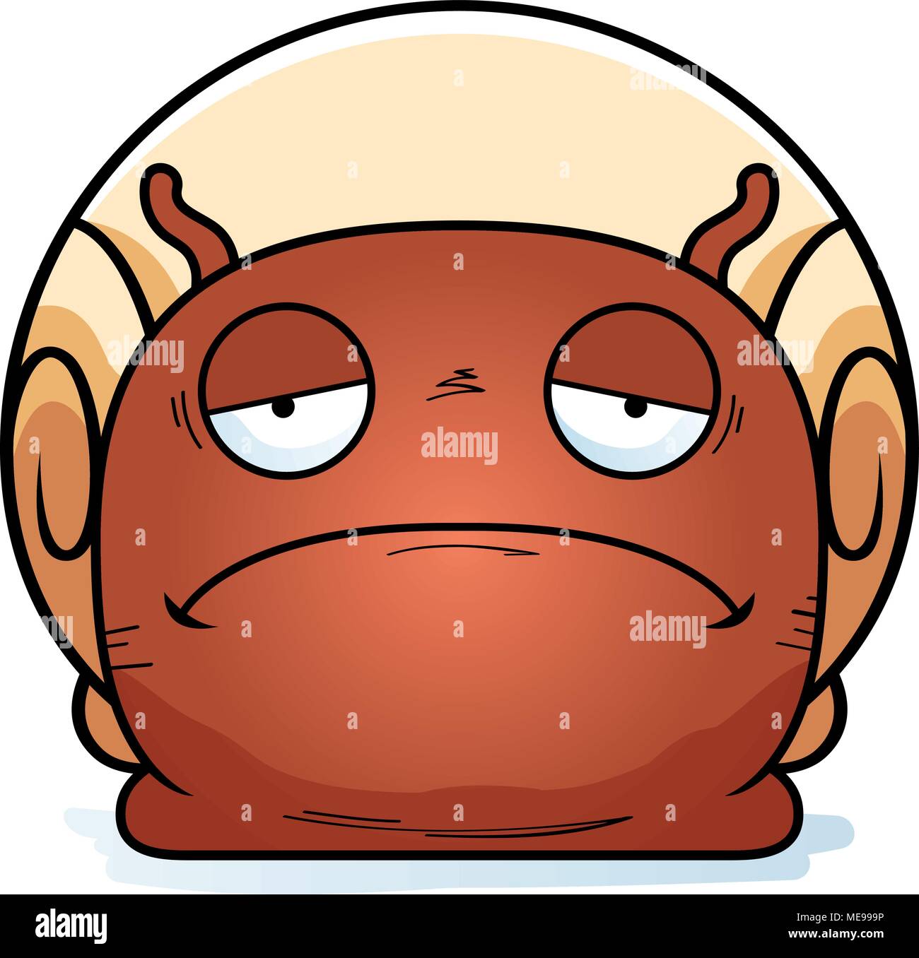 A cartoon illustration of a snail looking sad Stock Vector Image & Art ...