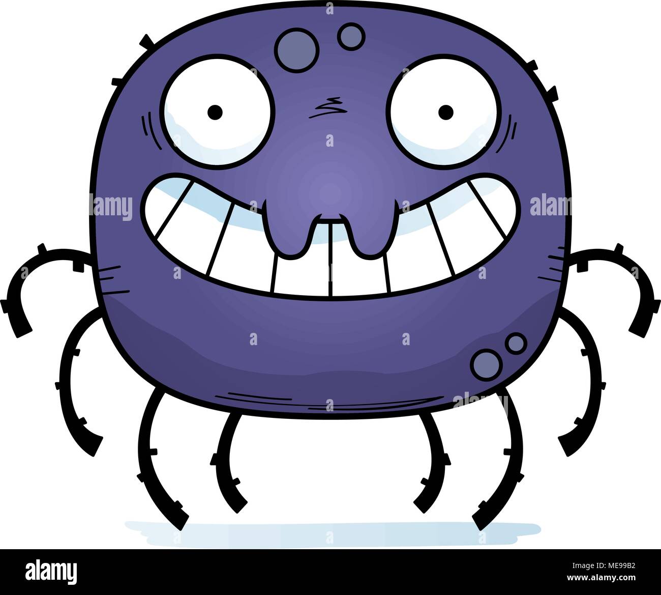 A cartoon illustration of a spider looking happy Stock Vector Image ...