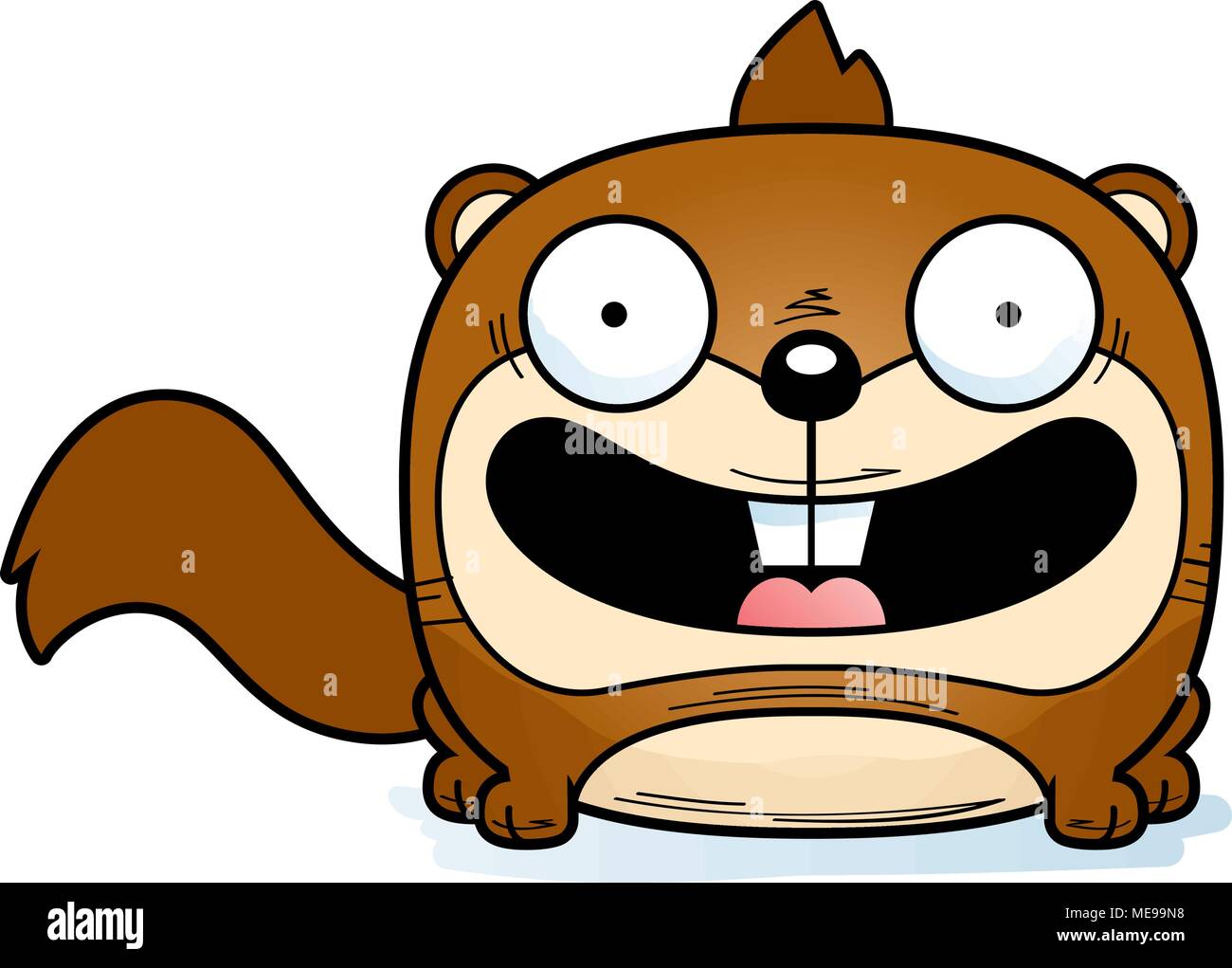 A cartoon illustration of a squirrel happy and smiling Stock Vector ...