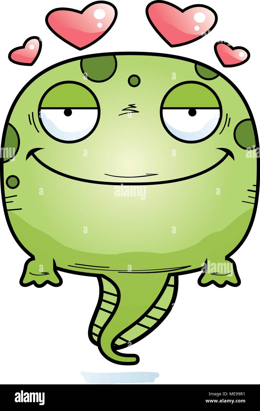 A cartoon illustration of a tadpole in love Stock Vector Image & Art ...