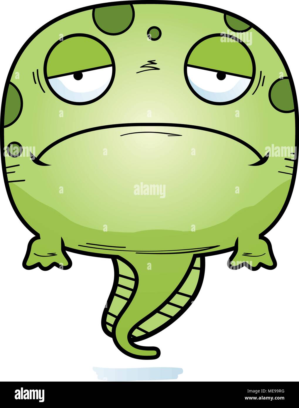A cartoon illustration of a tadpole looking sad Stock Vector Image ...