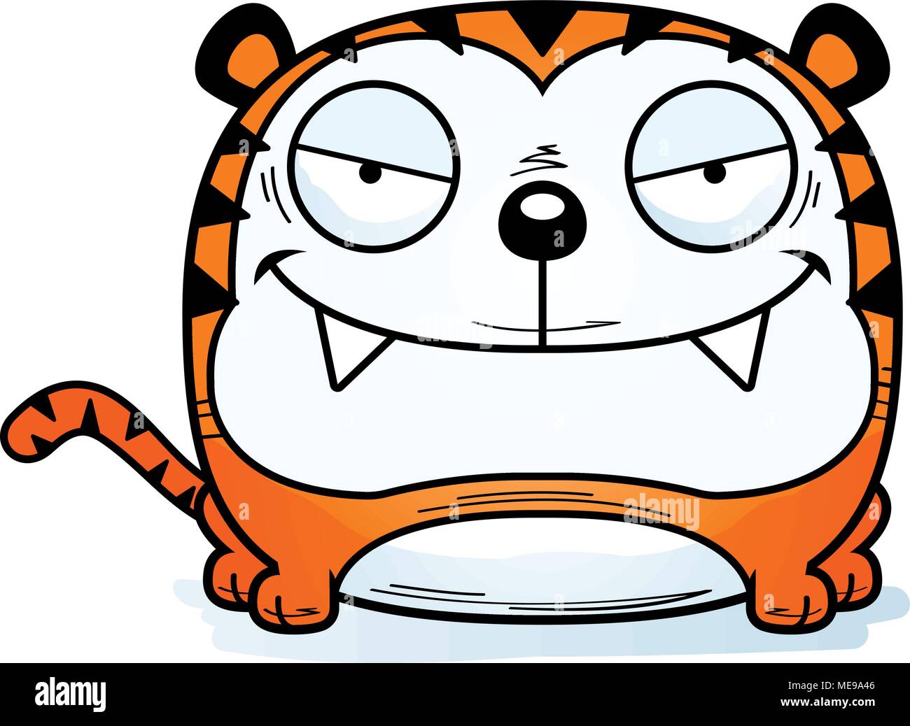 Cartoon illustration tiger looking angry hi-res stock photography and ...
