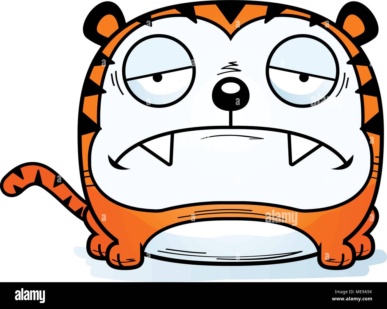 A cartoon illustration of a tiger looking sad Stock Vector Image & Art ...