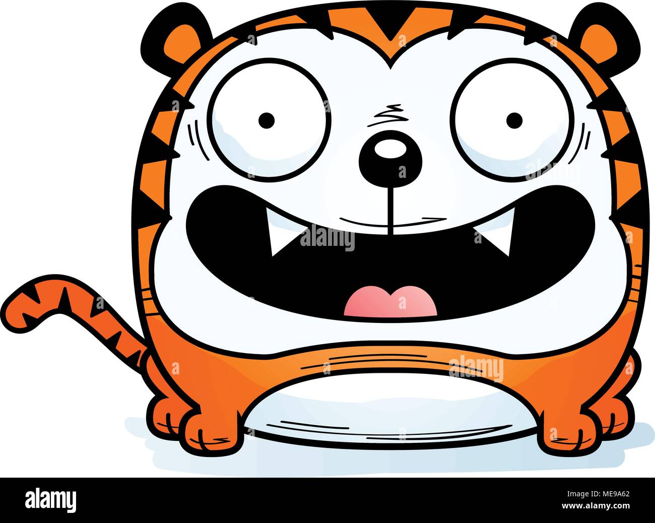 A cartoon illustration of a tiger smiling Stock Vector Image & Art - Alamy
