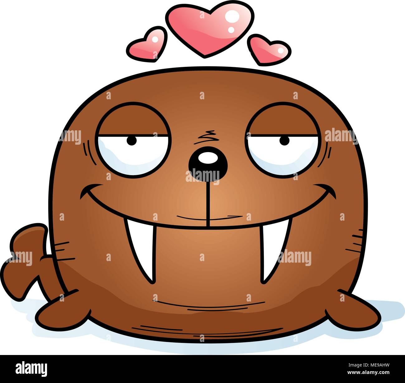 A cartoon illustration of a walrus in love Stock Vector Image & Art - Alamy