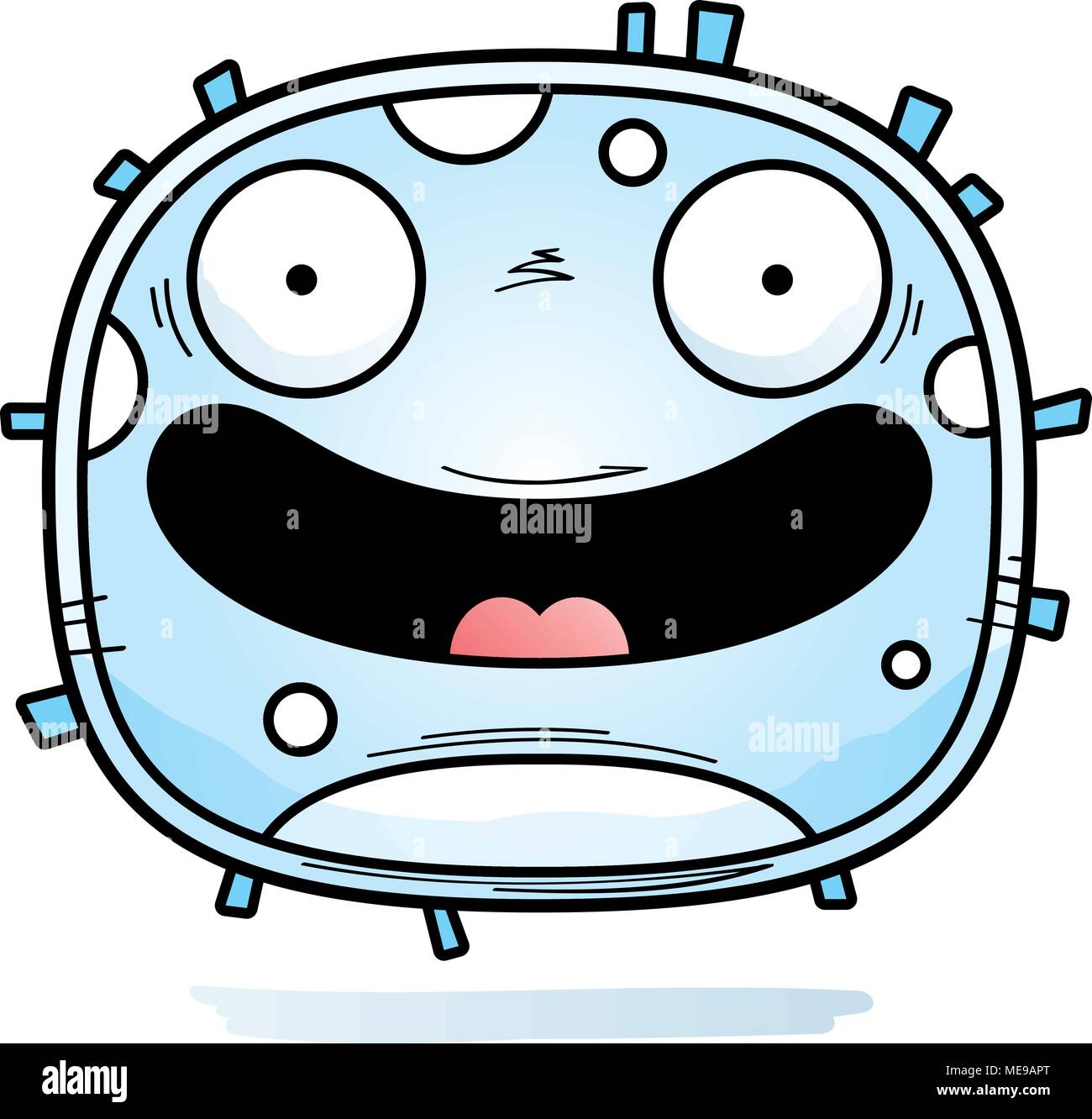 A cartoon illustration of a white blood cell smiling Stock Vector Image ...