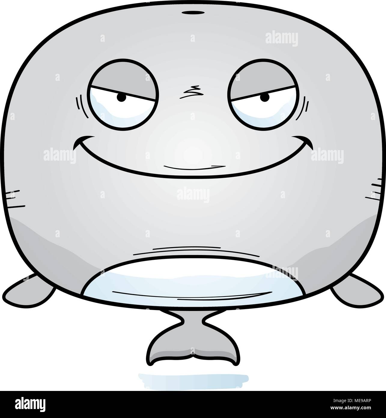 A cartoon illustration of an evil looking whale Stock Vector Image ...
