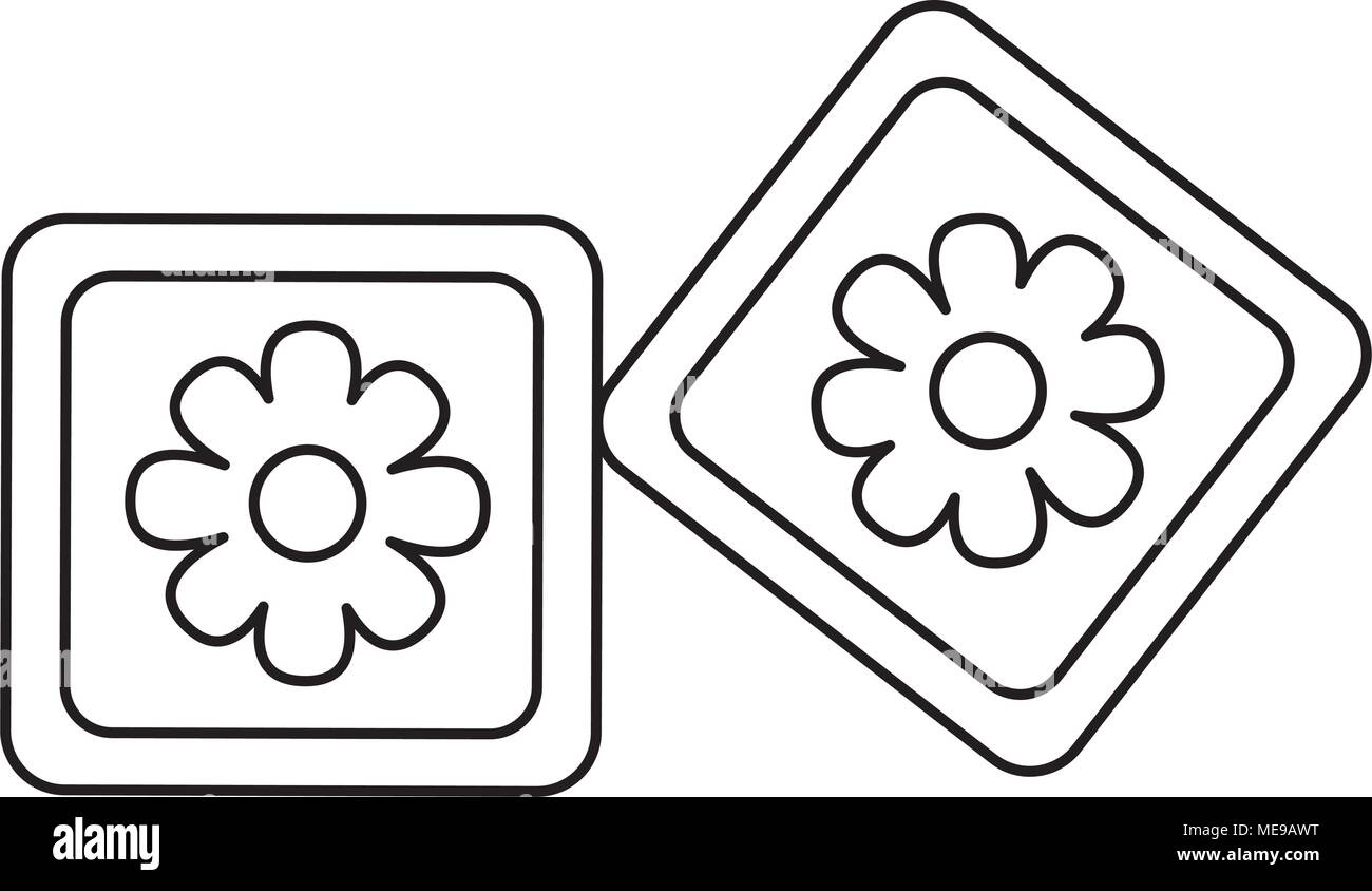 baby shower toy blocks flower play Stock Vector Image & Art - Alamy