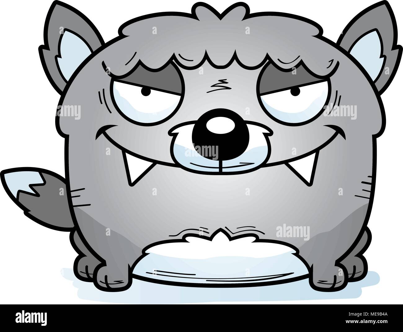 A cartoon illustration of a sinister looking wolf Stock Vector Image ...