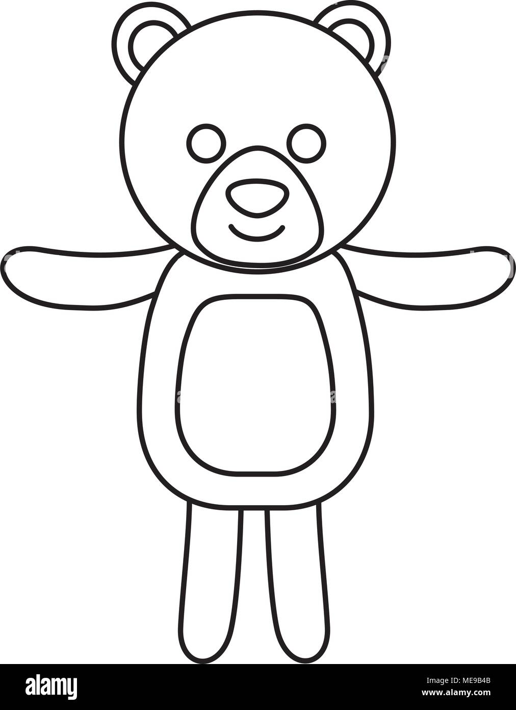 Cute teddy bear kid Black and White Stock Photos & Images - Alamy