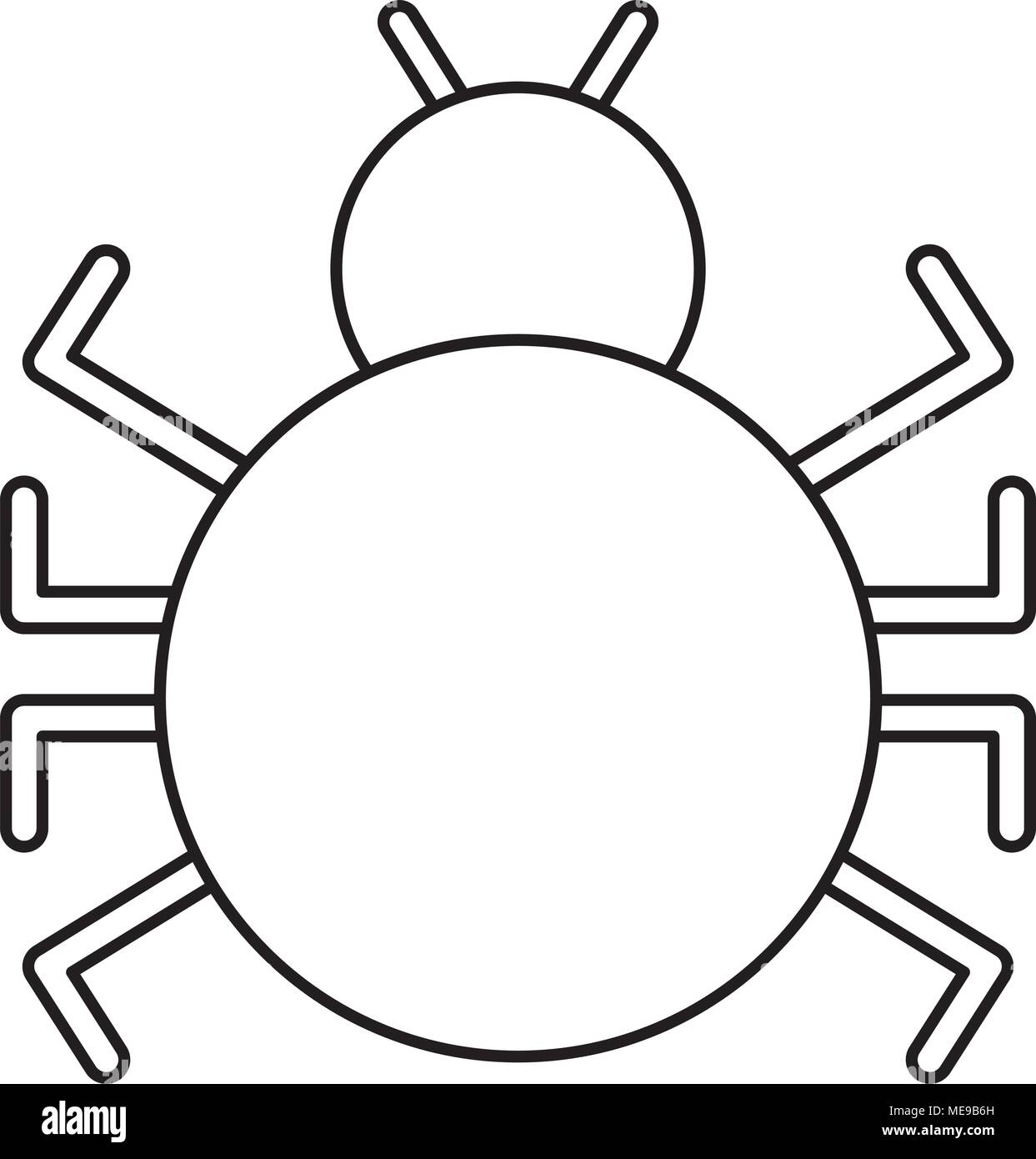 cyber security bug virus malware attack Stock Vector Image & Art - Alamy