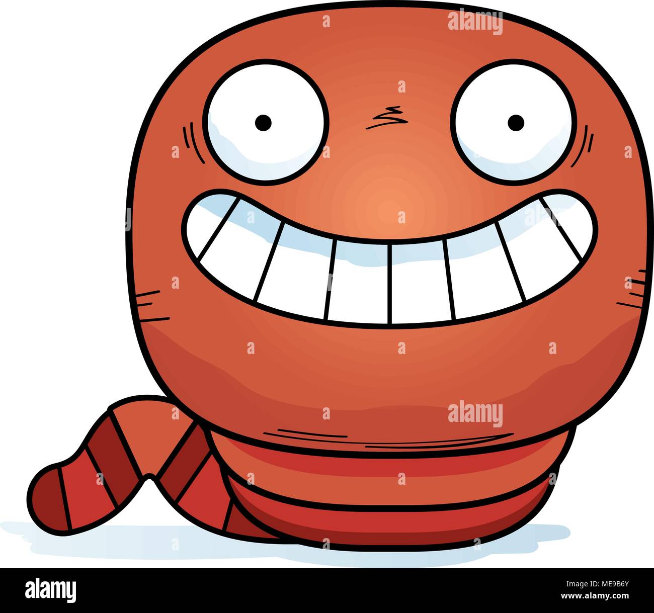 Cartoon illustration worm looking Stock Vector Images - Alamy