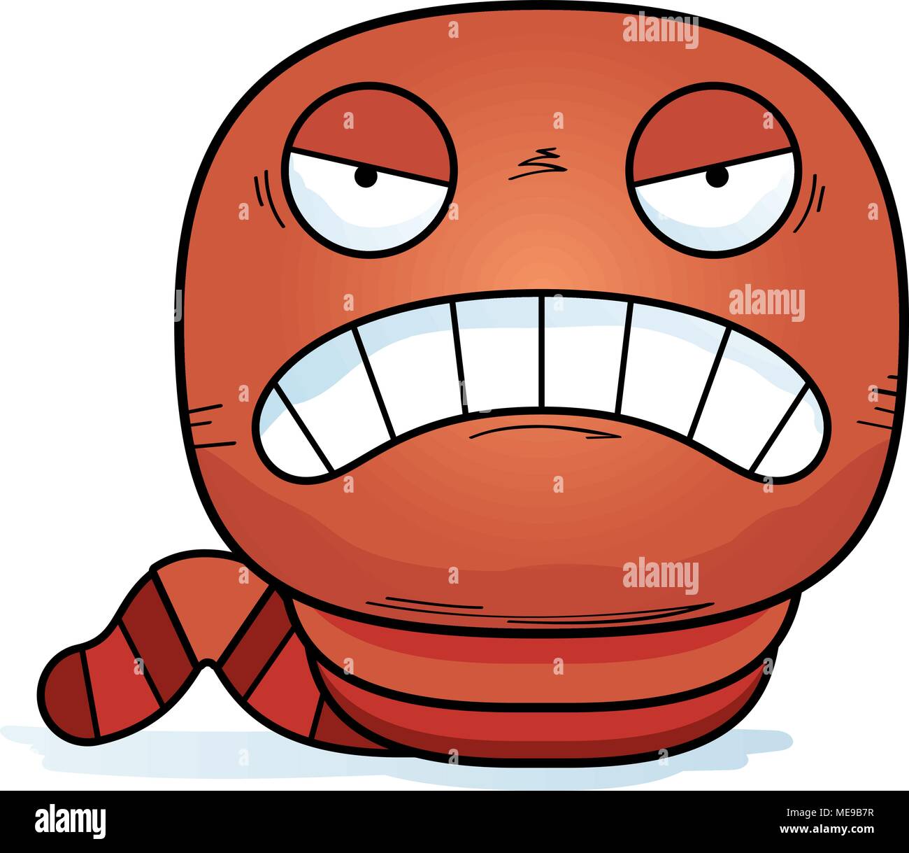 A cartoon illustration of a worm looking angry Stock Vector Image & Art ...