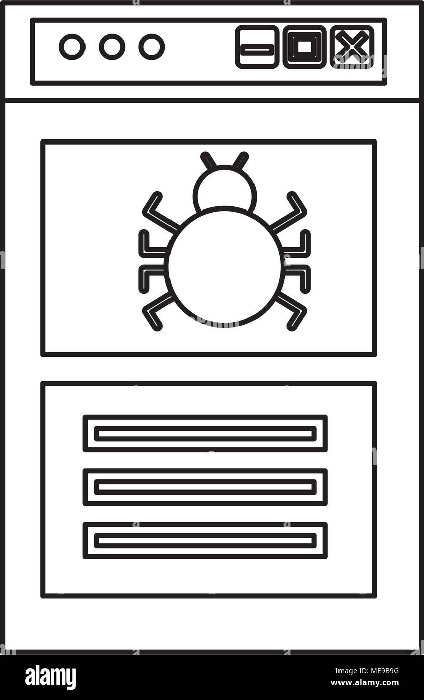 cyber security website hacker bug virus Stock Vector Image & Art - Alamy