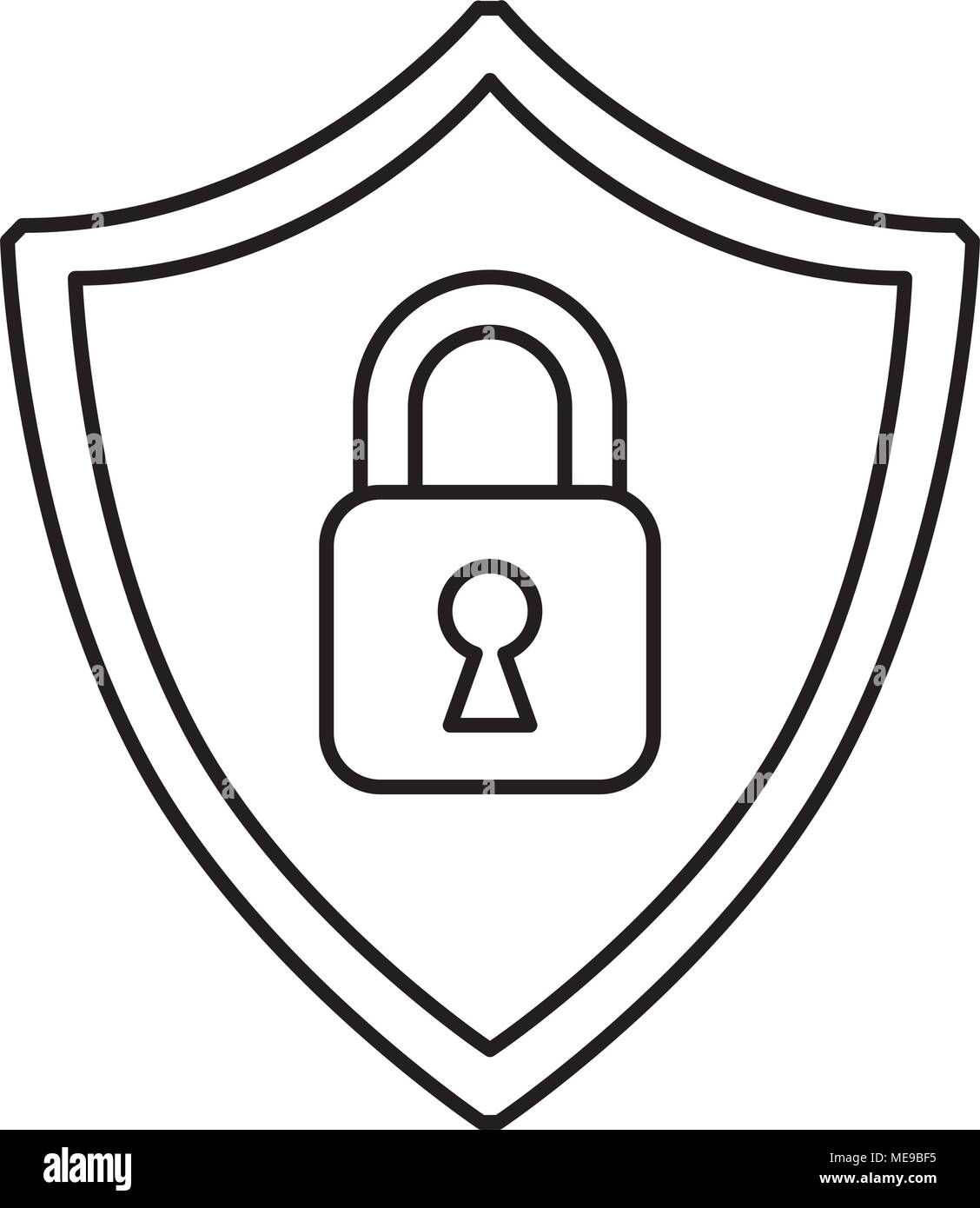 Cyber Security Shield Protection Locked Safety Information Digital