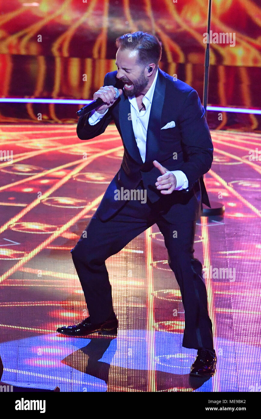 Alfie Boe performs at the Royal Albert Hall in London during a star-studded concert to celebrate ...