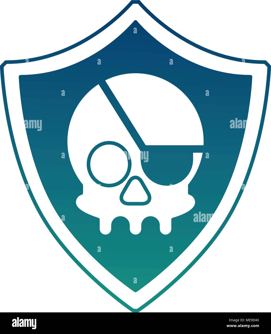 cyber security shield protection skull Stock Vector Image & Art - Alamy