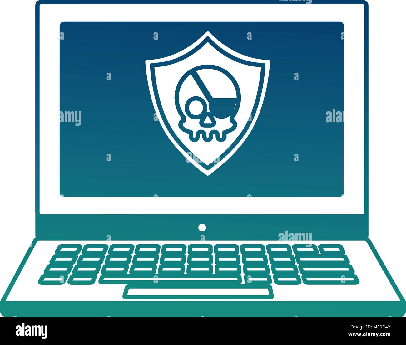 cyber security shield protection laptop computer technology Stock ...