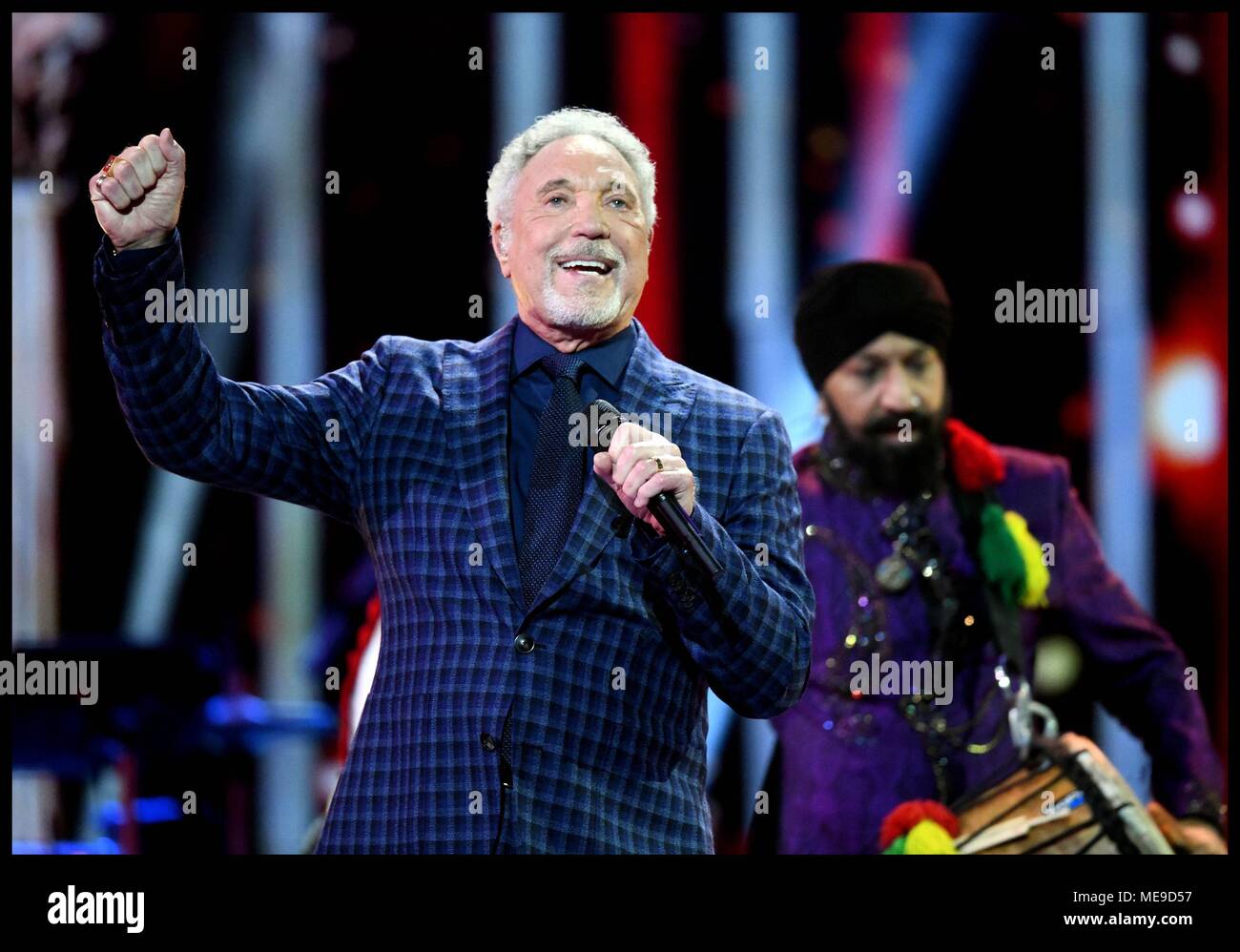 Sir Tom Jones performs at the Royal Albert Hall in London for a star ...