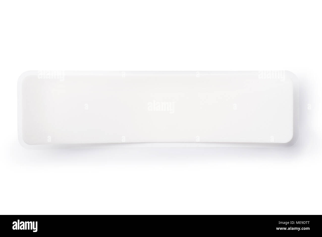 White medical adhesive tape strip on a transparent basis. Isolated on ...