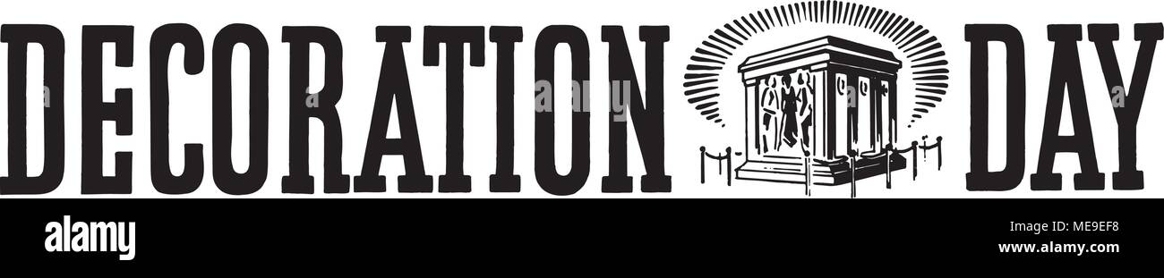 Decoration Day 1 - Retro Clipart Banner Stock Vector Image & Art - Alamy