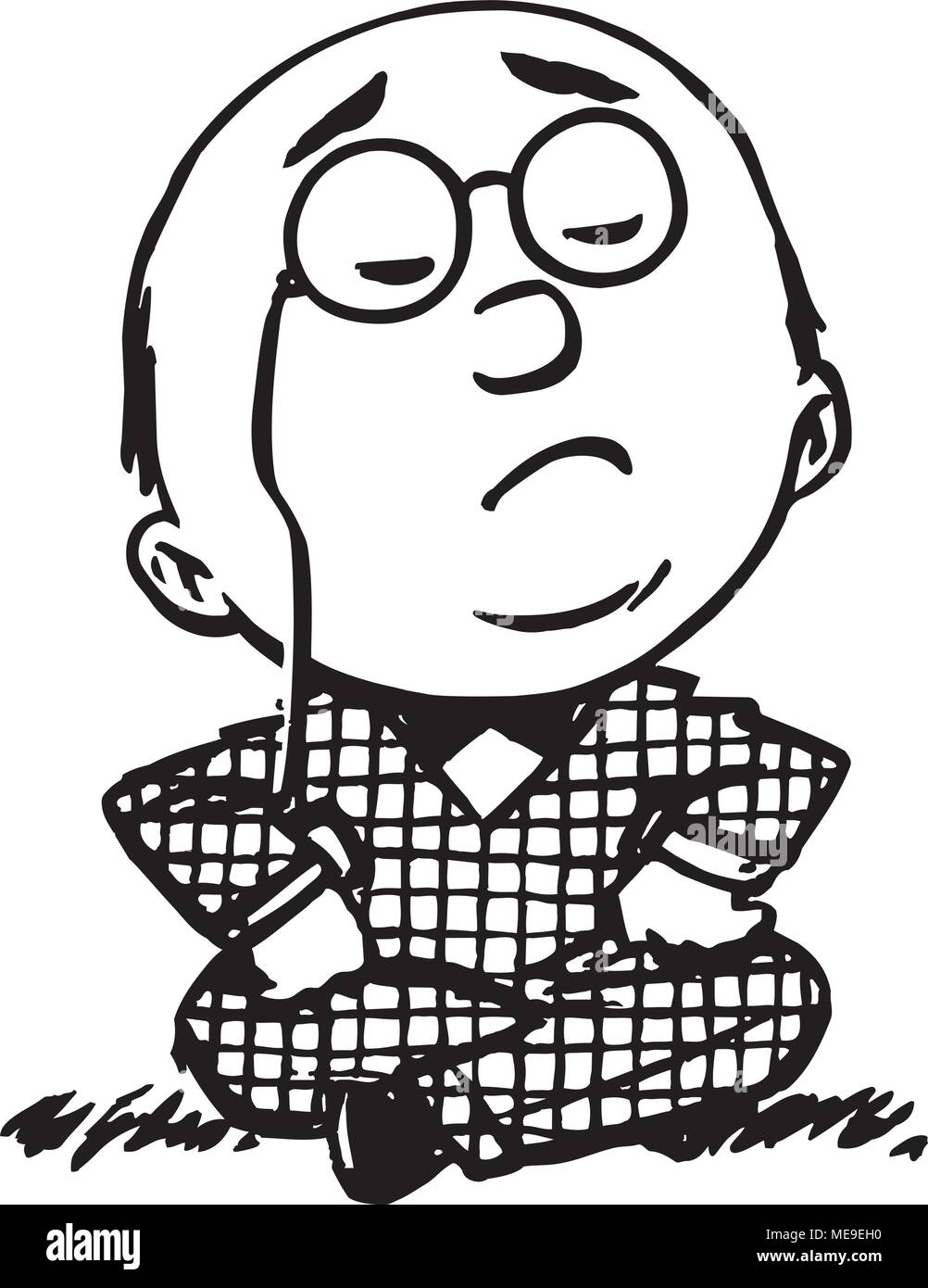 Defiant Pose - Retro Clipart Illustration Stock Vector Image & Art - Alamy