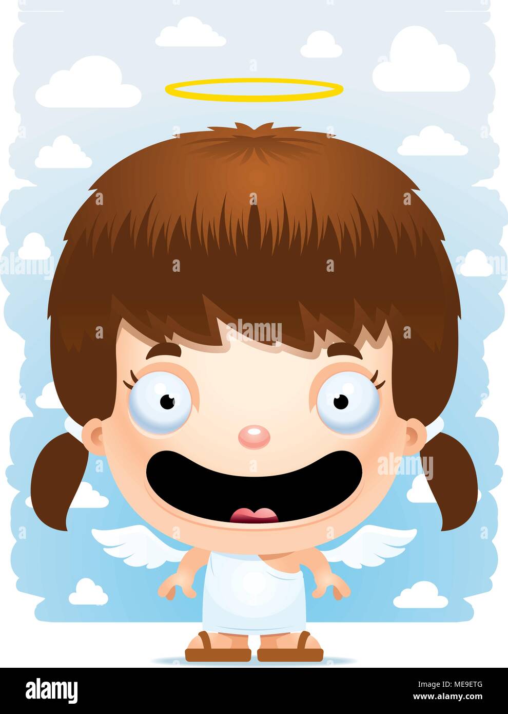 Girl and angel Stock Vector Images - Alamy