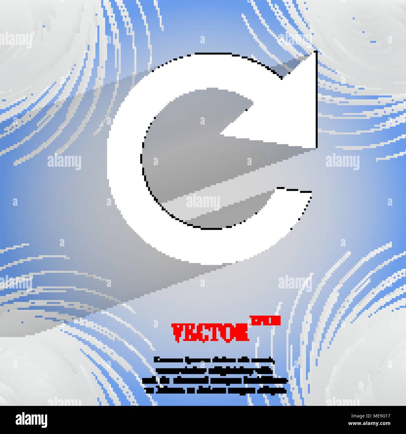 arrow Update. Flat modern web design on a flat geometric abstract background Vector. EPS10 Stock ...