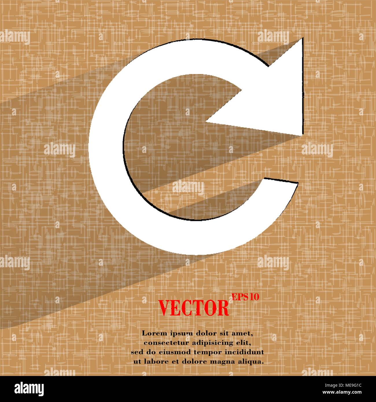 arrow Update. Flat modern web design on a flat geometric abstract background Vector. EPS10 Stock ...