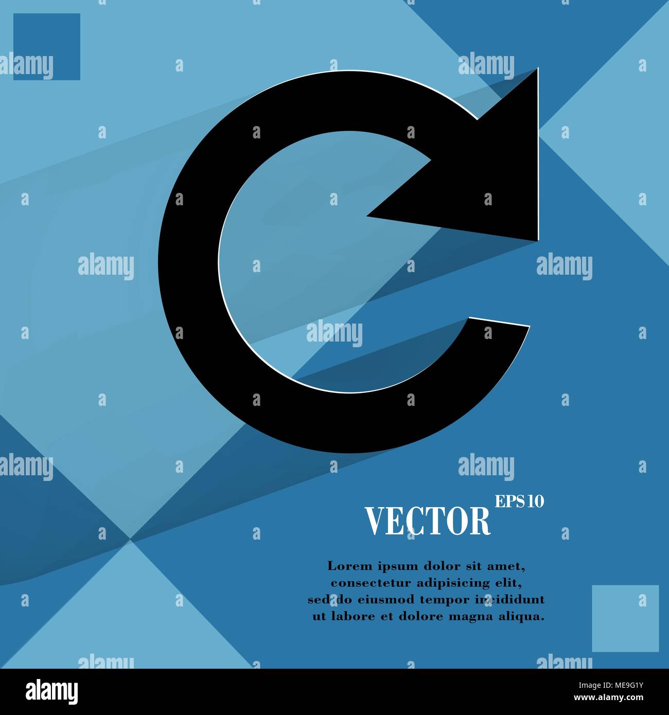 arrow Update. Flat modern web design on a flat geometric abstract background Vector. EPS10 Stock ...