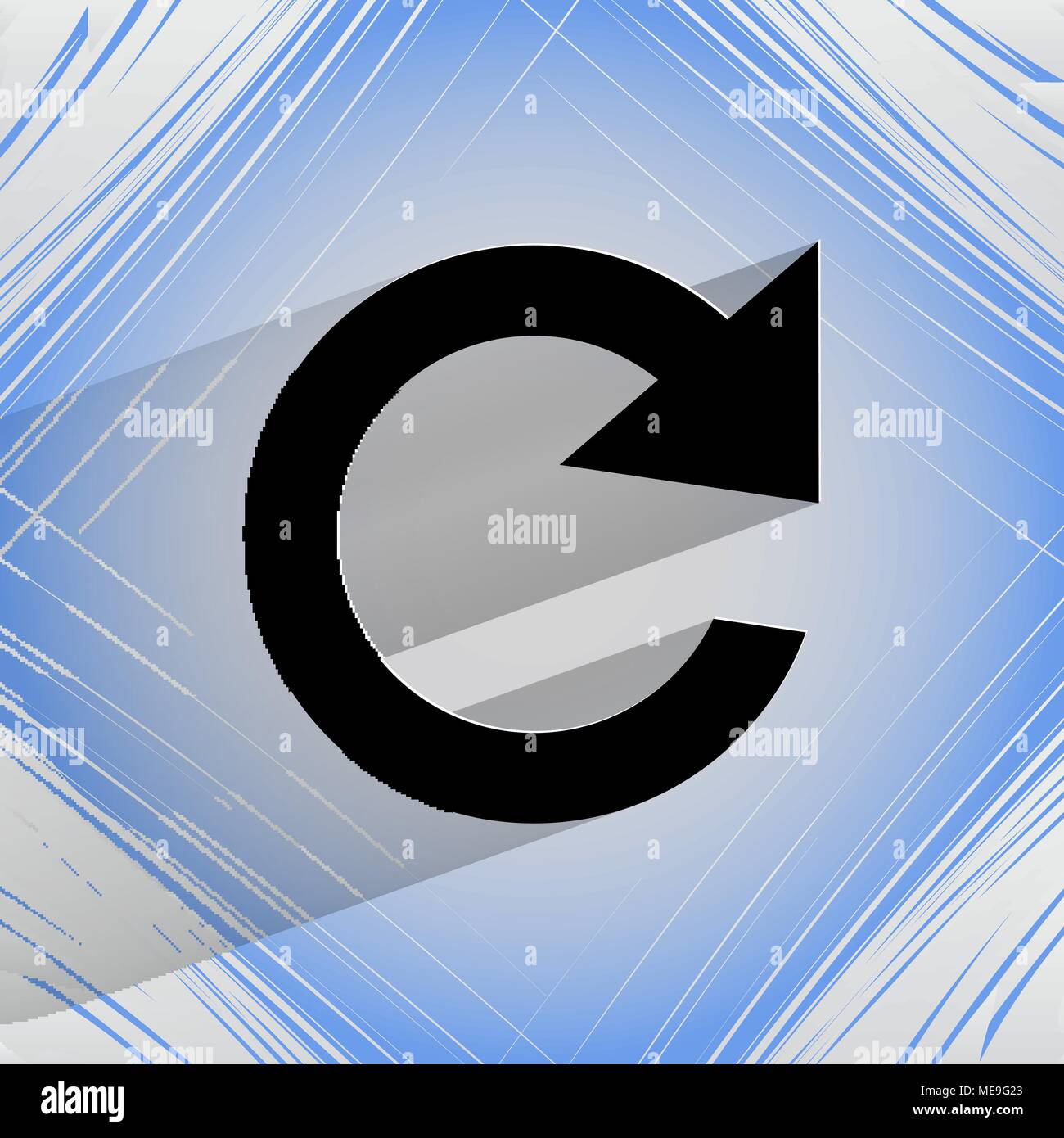 arrow Update. Flat modern web design on a flat geometric abstract background Vector. EPS10 Stock ...