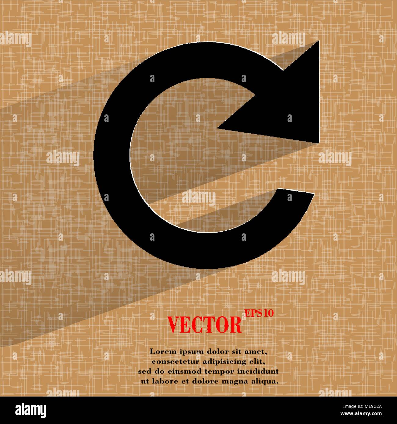 arrow Update. Flat modern web design on a flat geometric abstract background Vector. EPS10 Stock ...