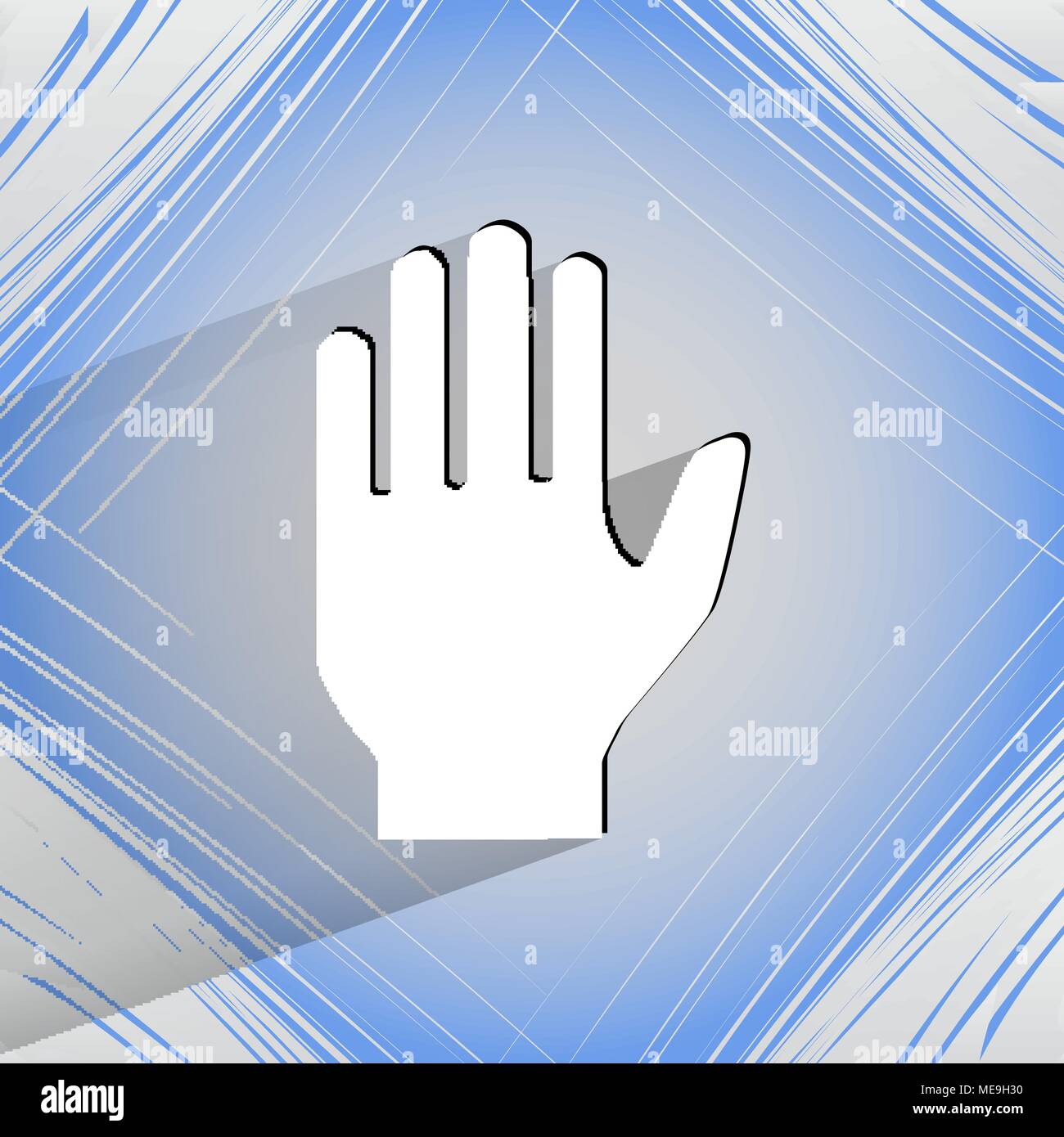 Stop. hand. Flat modern web design on a flat geometric abstract background Vector. EPS10 Stock ...